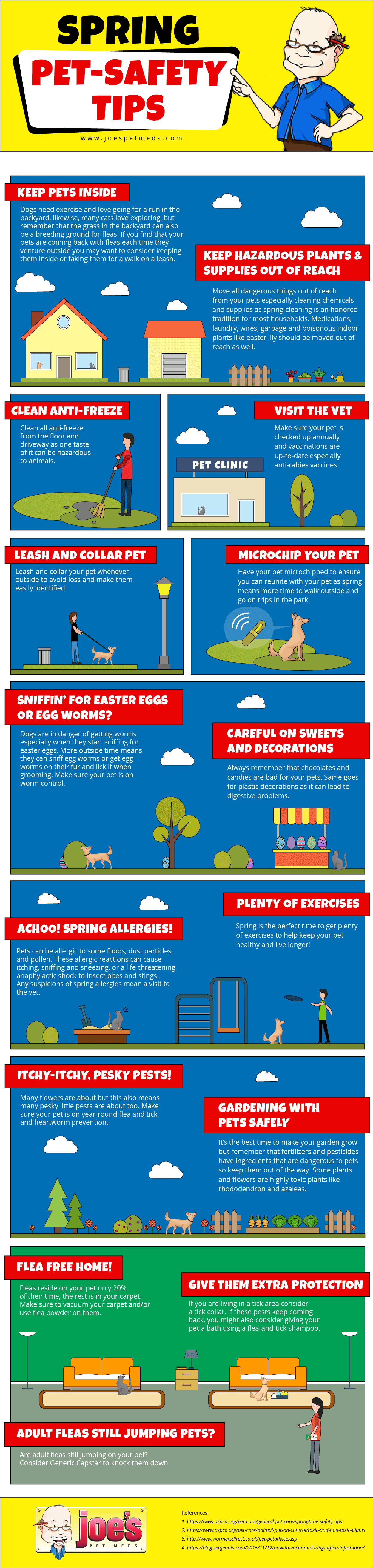 Infographic: Safety Tips for Your Pets this Spring - Joe's Pet Meds