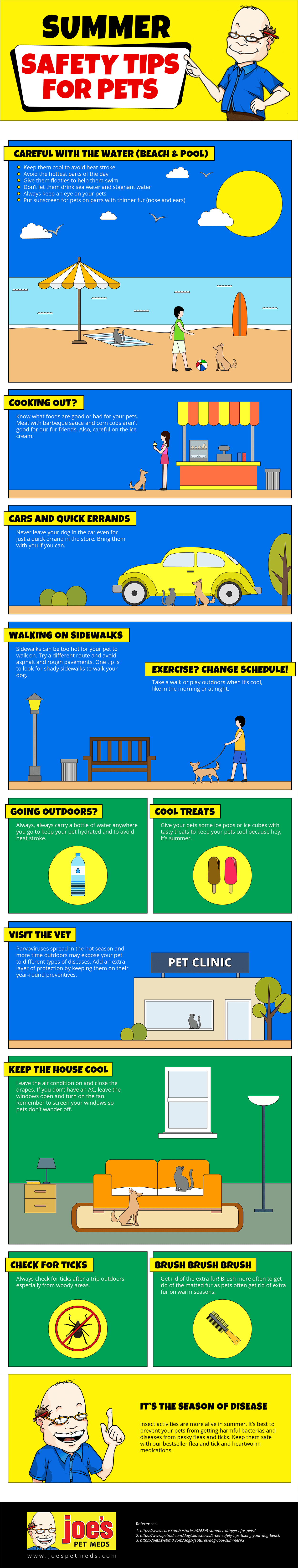 Infographic: Safety Tips for Pets this Summer - Joe's Pet Meds
