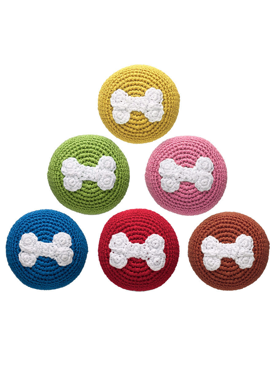 Doggles Crochet Bone Ball at Joe's Pet Meds